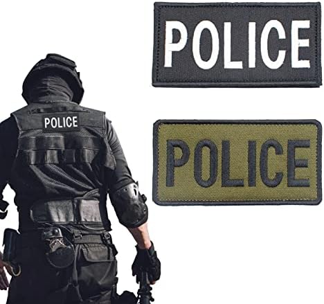 POLICE Embroidered Patch Vests Jackets Vests Hats (Black and Army Green ...
