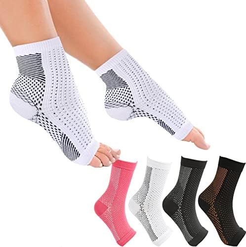 2 PCS Functional Socks for Neuropathy, Ankle Compression Sleeve ...