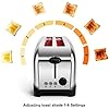 Gotoll Toaster 2 Scheiben,Edelstahl Toaster mit 7 Bräunungsstufen und ...