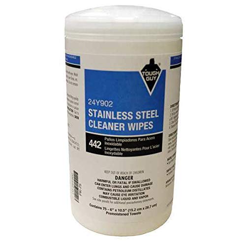 Amazon.com: Stainless Steel Cleaner Wipes, 6 x 10-1/2", 75 Wipes ...