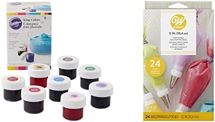 Amazon.com: Wilton Icing Colors (8-Count) and Disposable Decorating ...