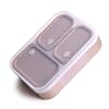 Buy Ganesh Aspire 3 Compartment Stainless Steel Lunch Box Sealed ...