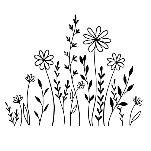 Amazon.com: Wildflowers Car Decal, Wildflower Boho Car Decal, Plant ...