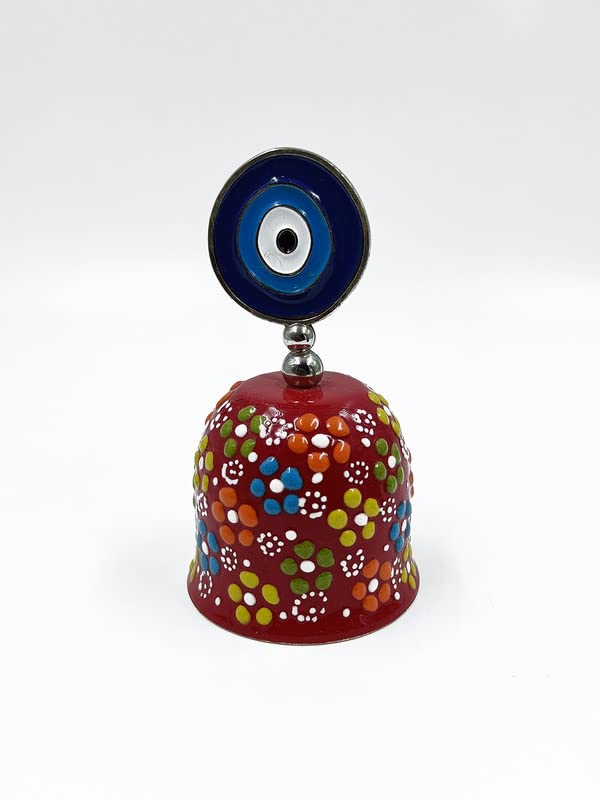 TURKCERAMICS Classic Handcrafted Ceramic Turkish Bell with Evil Eye ...
