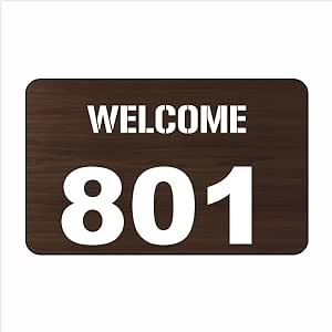 Number Plate 801 Door, Room, etc Engineered Wood Board fixed with White ...