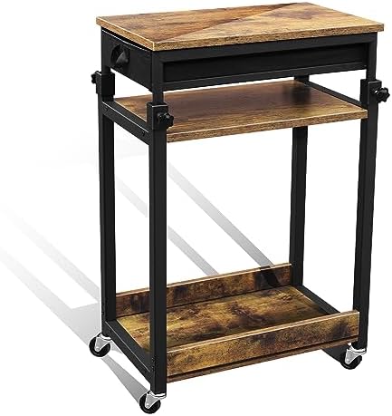 Amazon.co.jp: PC Rack, Side Wagon, Computer Wagon, with Drawers, CPU ...