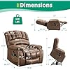 Amazon.com: VIVIJASON Large Dual OKIN Motor Power Lift Recliner Chair for Elderly Big Man, 180 ...