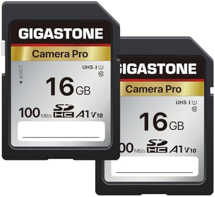 Gigastone 16GB SDHC Memory Card, Pro Series Camera, Pack of 2 Cards, Up ...