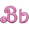 Amazon.com: Pink Cursive Letters Embroidered Iron On Patches Applique ...