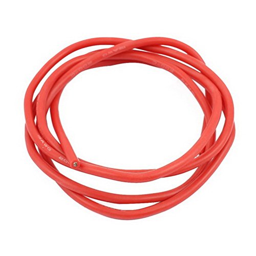 3Ft 15AWG Red Gauge Flexible Stranded Copper Cable Silicone Wire for RC ...