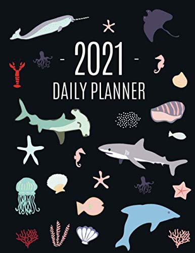 Ocean Fish Planner 2021: Cute Year Scheduler Organizer with Marine Life ...
