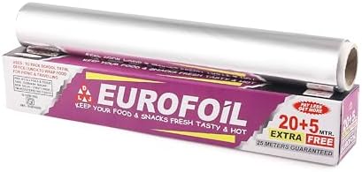 Duwrap Aluminium Silver Foil 9 Meters, Pack of 2 [9m x 2] Durable 11 ...