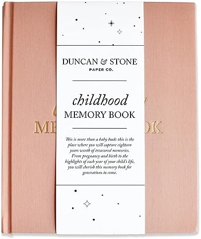 Amazon.com: Childhood Memory Book (Cream, 175 Pages) - Milestone ...