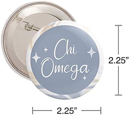 Amazon.com: Chi Omega Button Pins 3 Pieces of Variety Back Badge 2.25 ...