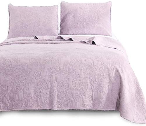 Amazon.com: Kasentex Ultra Soft Stone-Washed Quilt Set 100% Cotton ...