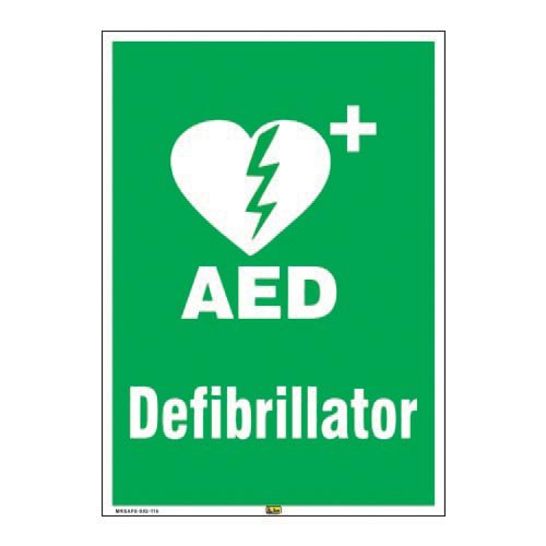 Mr. Safe - AED Defibrillator Eco Vinyl Sticker 4 ft X 6 ft : Amazon.in