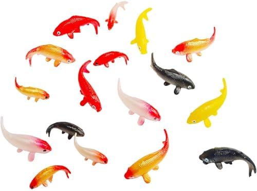 Amazon.com: 100Pcs Miniature Resin Goldfish Figurines Garden ...
