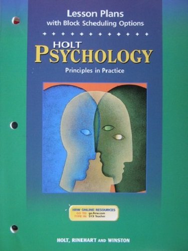 Psychology Principles in Practice Lesson Plans with Block Scheduling ...