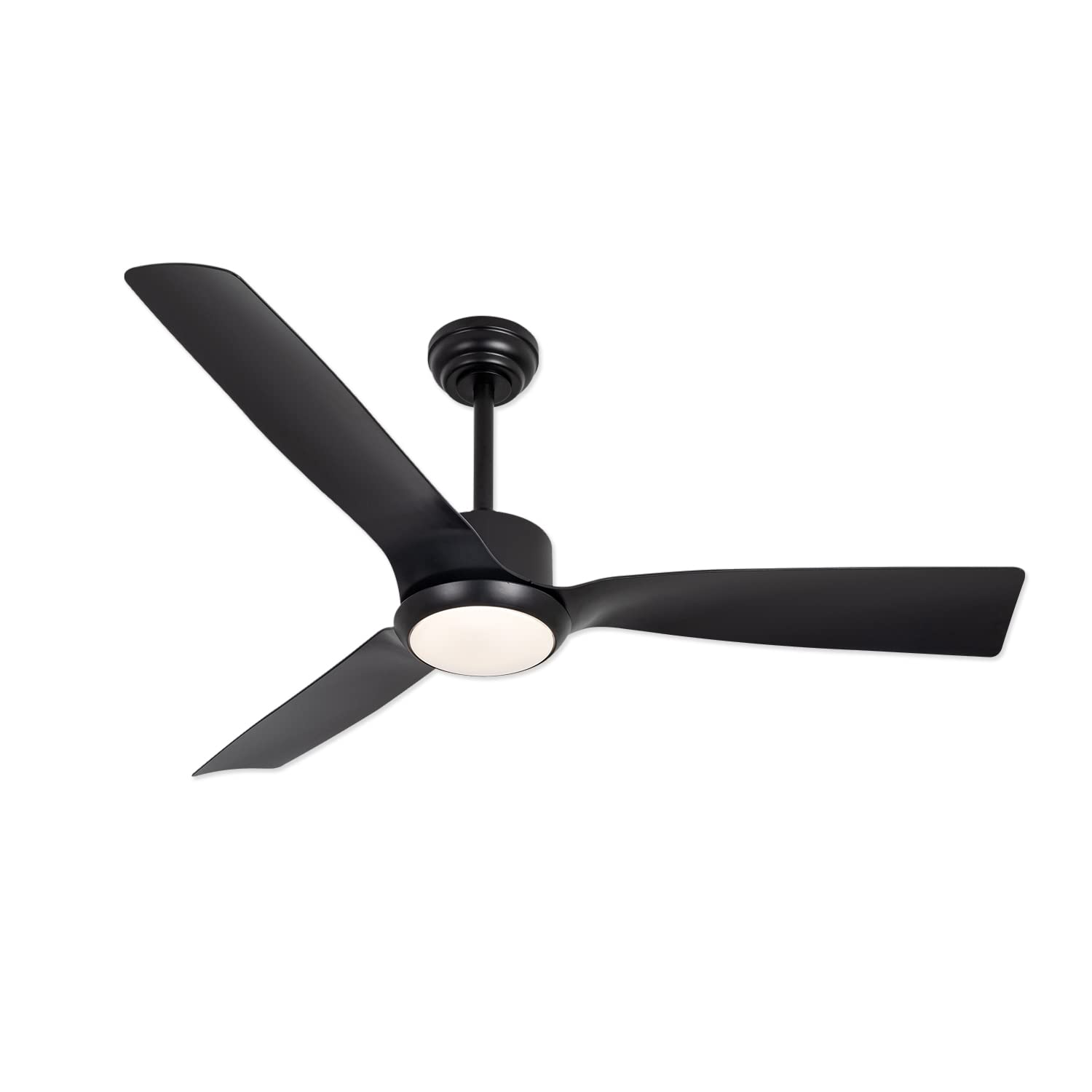 VACILL Black Ceiling Fan with Lights and Remote 52" for Outdoor/Indoor ...
