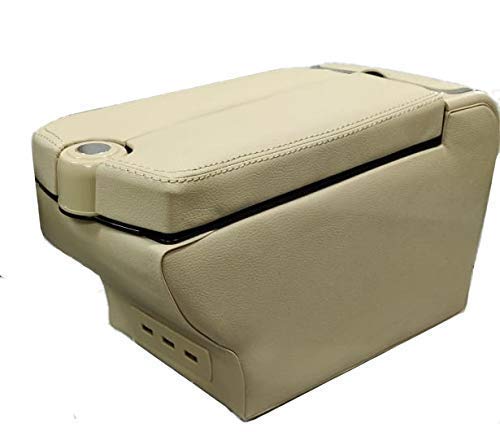 Vetra Arm Rest Storage Box and Cup Holder with 7 USB Port Pu Leather ...