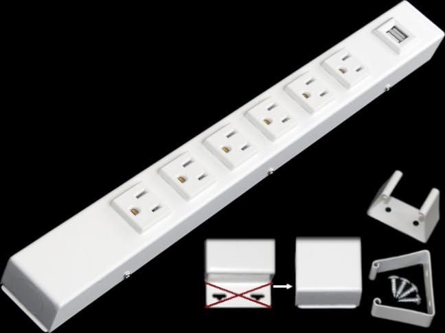 Amazon.com: 16" Hardwired Power Strip (NO Power Cord), 6 Vertical Outlets (NOT Tamper Resistant ...