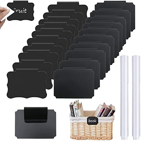 GROVBLE Set of 20 Label Holder Clips, PVC Basket Labels, with 2 ...