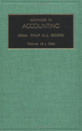 Advances in Accounting: 1996: Reckers, Philip M. J.: 9780762301614 ...