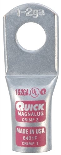 Quick Cable 6401-050F Starter/Ground MagnaLug, 2 and 1 Gauge, 3/8" Stud, Tin Plated Copper ...