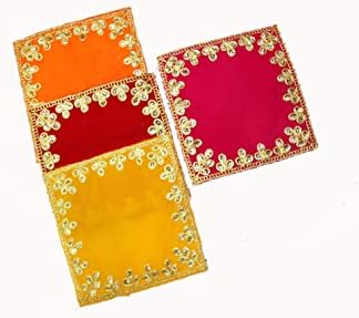 Reliable Puja Assan Velvet Embroidered Puja Cloth/Puja Aasan/Puja ...