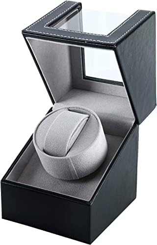 HBselect Automatic Watch Winder Box with British Plug, PU Leather Self ...