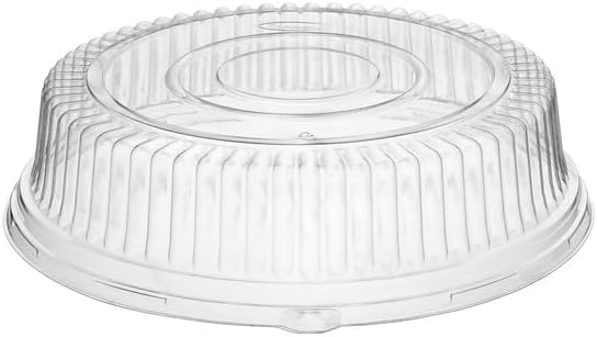 Amazon.com: Glownary 16-Inch Round Clear PET Plastic Catering Tray High ...