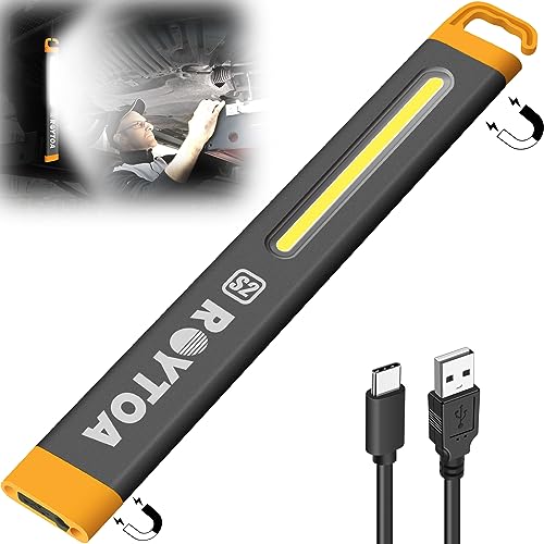Rechargeable LED Flashlights High Lumens, ROYTOA COB LED Magnetic Work ...