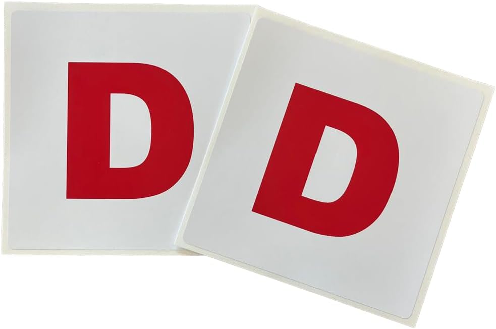 The Lean Warehouse 2 x D Plates Dysgwr Driver Learner Plates - Welsh D ...