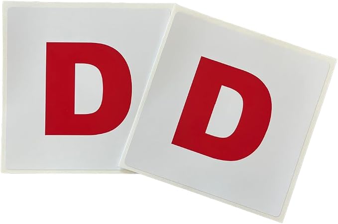The Lean Warehouse 2 x D Plates Dysgwr Driver Learner Plates - Welsh D ...