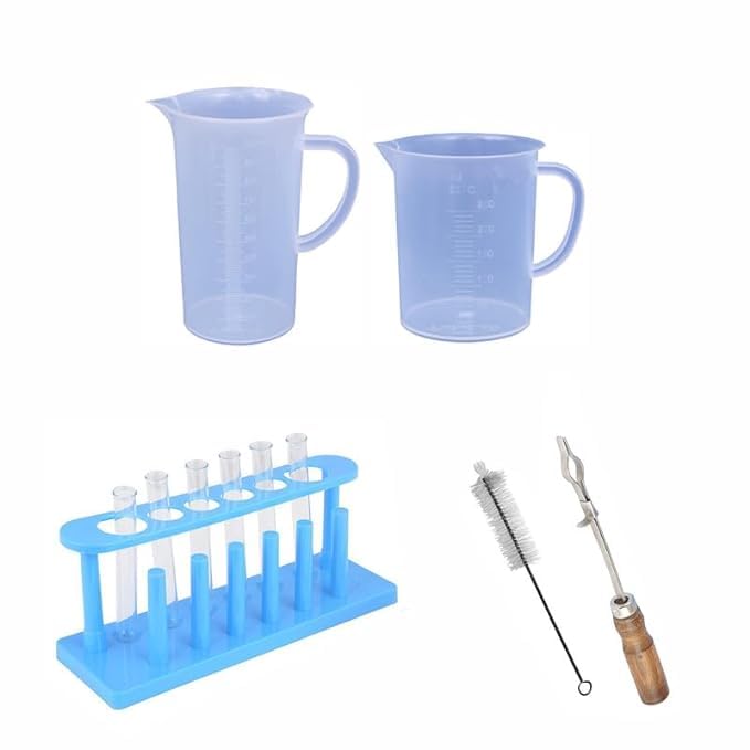 VVS Kit Pack of 11 Lab Products | Plastic Jug 250ml & 1000ml, Test Tube ...