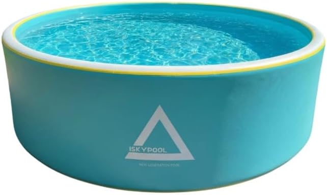 Amazon.com: ISKYPOOL 9ft Compact Drop Stitch Pool – Rigid Hard-Wall ...