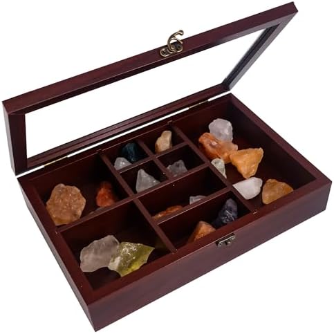 Amazon.com - GMFrames Rock Display Case Wood Crystal Collection Box ...