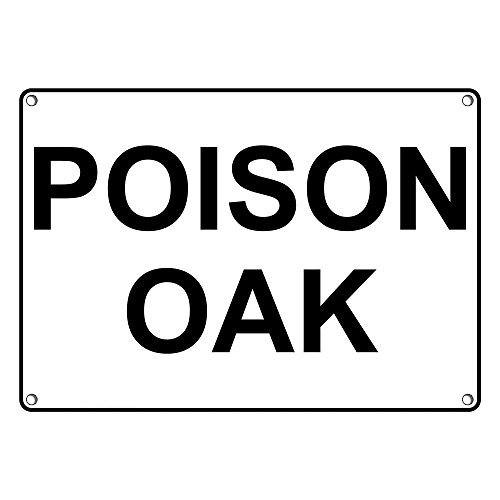 Amazon.com: Weatherproof Plastic Poison Oak Sign with English Text ...