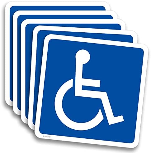 Amazon.com : Disabled Wheelchair Symbol Labels | Handicap Signs ...