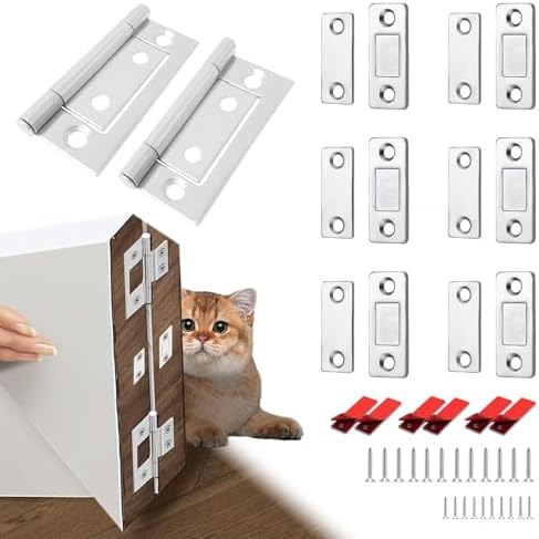 Amazon.com : 2 Pack Cat Door Hinges Suitable for Solid Wood Doors ...