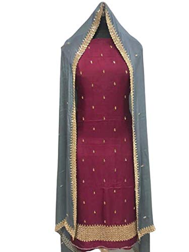 Buy Khalsa Silk Women kSS-01 Un-Stitched Salwar Suit(set of 3) 38 at ...