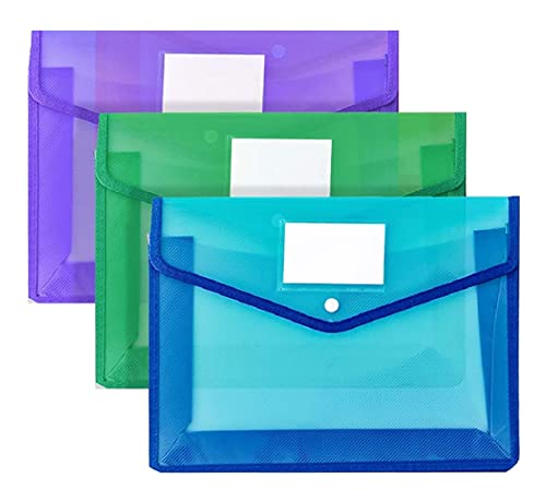 FEDUS Document Holder Envelope Folder,File Storage Bag withSnap Button ...