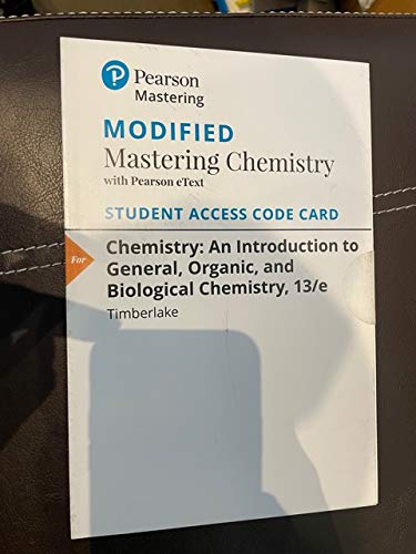 Amazon.com: Modified MasteringChemistry with Pearson eText - ValuePack Access Card - for ...