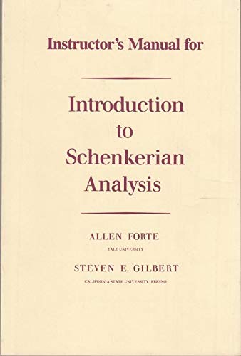 Introduction to Schenkerian Analysis: Form & Content in Tonal Music ...