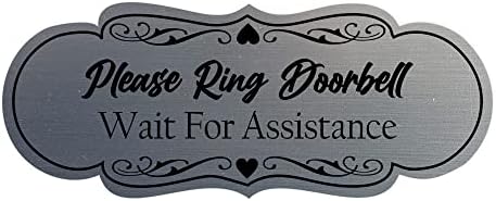Amazon.com: Signs ByLITA Designer Please Ring Doorbell Wait For ...