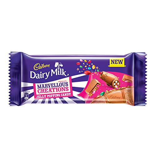 Cadbury Dairy Milk Jelly Popping Candy Chocolate Bar, 75g (Pack of 5 ...