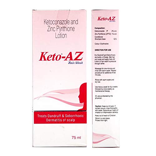 Keto-AZ - Bottle of 75ml Lotion with Ketoconazole and Zinc Pyrithione ...