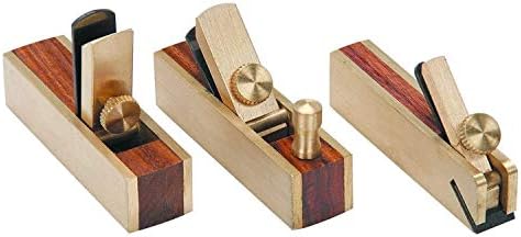 GARVIN Micro Mini Brass Hand Plane 3Pcs Set Wood Finish Planer Hobby ...
