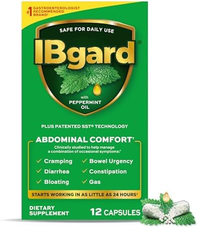 Amazon.com: IBgard Gut Health Supplement, Peppermint Oil Capsules for ...