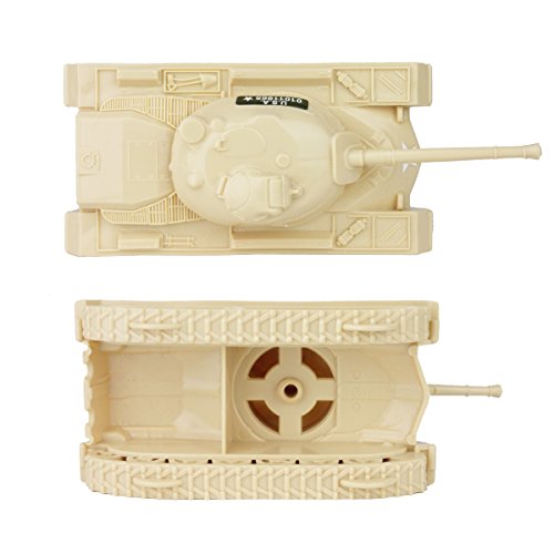 TimMee Toy Tanks for Plastic Army Men - Desert Tan WW2 3pc - - Want It All